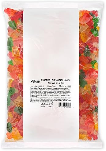 Amazon.com : Albanese Candy Large Assorted Fruit Gummi Worms Gummi ...