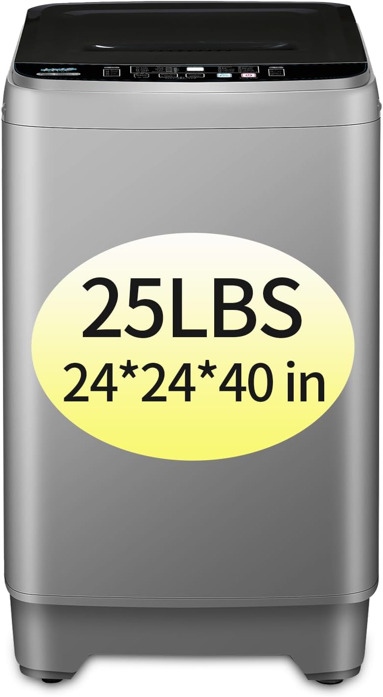 Amazon.com: Gshop Portable Washing Machine 25 lbs, LED Display Full ...