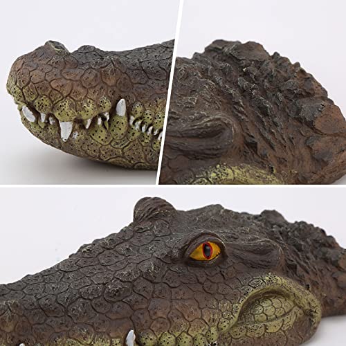 Ruiqas Floating Crocodile Head with Vivid Scales Eyes Outdoor Pool ...