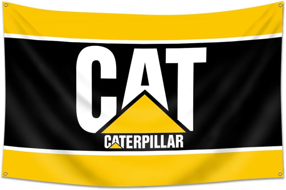 Amazon.com: Caterpillar Flag 3x5Ft Banner for Man Cave Garage Shop Wall ...