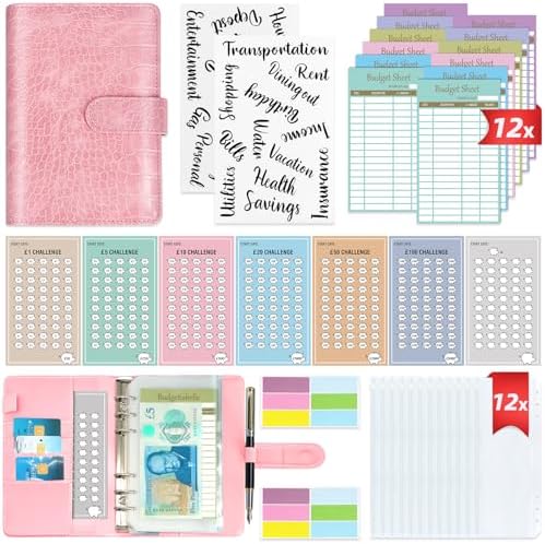 2 in 1 Budget Planner, A6 Money Saving Wallet with 7 Savings Challenge ...