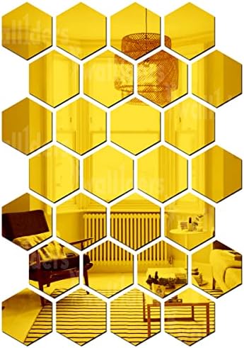 Buy Wall1ders 28 Hexagon with 10 Butterflies (Each Hexagon Size 10.5 cm ...