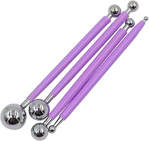 4 PCS Double-Ended Metal Ball Caulking Finishing Tool Dotting Tools ...