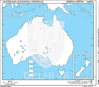 Buy SMALL OUTLINE PRACTICE MAP OF AUSTRALIA PHYSICAL (100 MAPS) Book ...