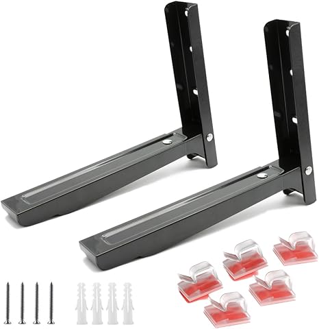 Amazon.com: White Microwave Wall Mount Brackets with Full Fixing Kit ...