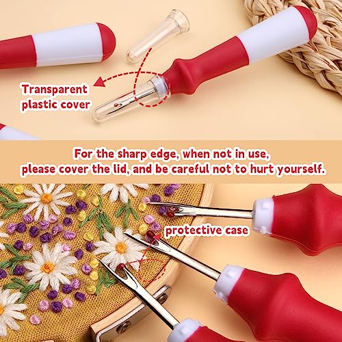 Snapklik.com : 5 Pcs Ergonomic Grip Seam Ripper, Seam Ripper Set, Red ...
