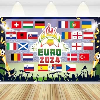 Euro Football 2024 Banner Decorations - Eurovision Party Decorations ...