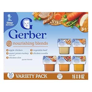 Amazon.com : Gerber Stage 2 Baby Food, Nourishing Blends Puree Tubs, No ...