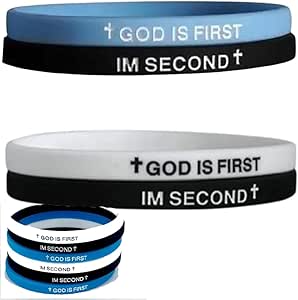 Amazon.com: GOD IS FIRST BRACELET, GOD IS FIRST IM SECOND Inspirational ...