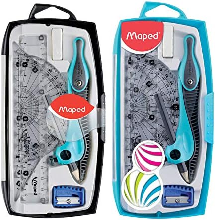 Amazon.com : Maped Helix USA Kid'Z Math Geometry 8 Piece Set, Assorted ...