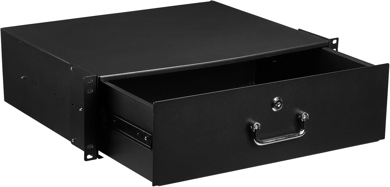 Amazon.com: MECCANIXITY 3U Rack Mount Drawer for 19 Inch AV/Network/DJ ...