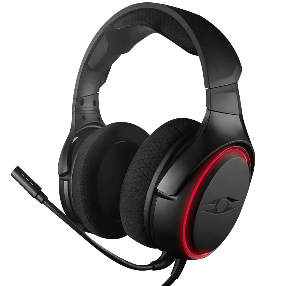 Adium Wired Gaming Headset Virtual 7.1 Surround Sound 50mm Driver Unit ...