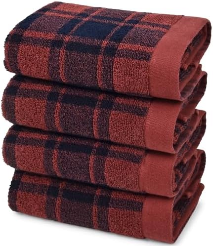 Amazon.com: Red Hand Towels for Bathroom, 100% Cotton Ultra Soft and ...