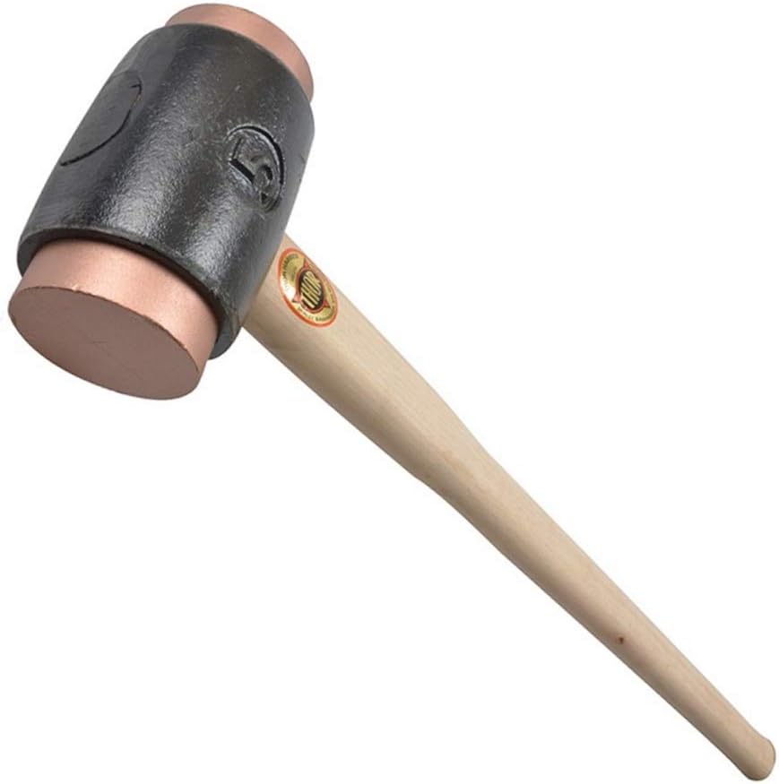 THOR 322 Size 5 (70mm) COPPER HAMMER Face Head Cap Metal Work Mallet ...