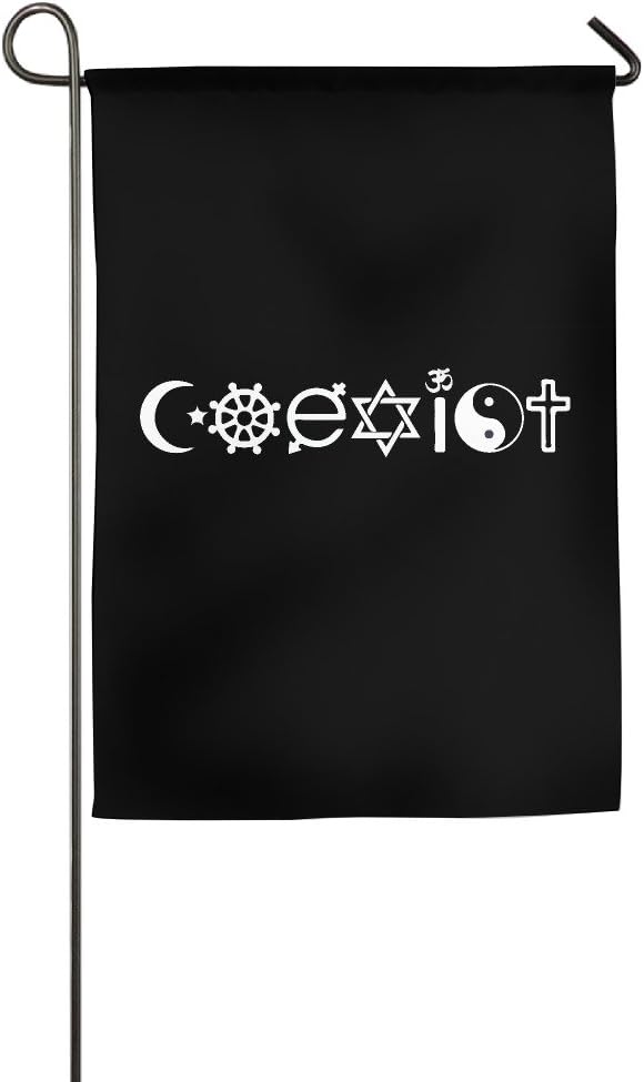 Amazon.com : COEXIST Decorative Colorful Mulitcolor House Flag House ...