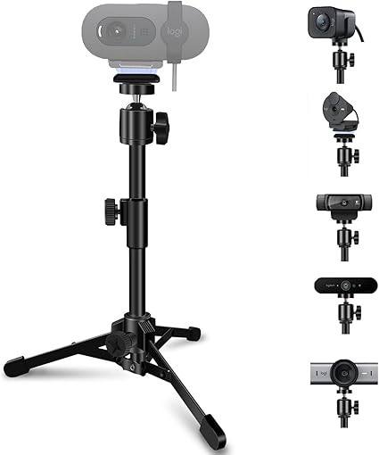 Amazon.com: Desktop Webcam Tripod Stand, Portable Webcam Mount Holder ...