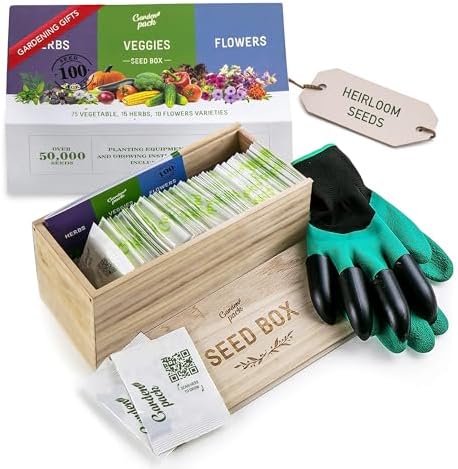 Grow Your Own Seed Box by Garden Pack - 100 Varieties of Flower, Herb ...