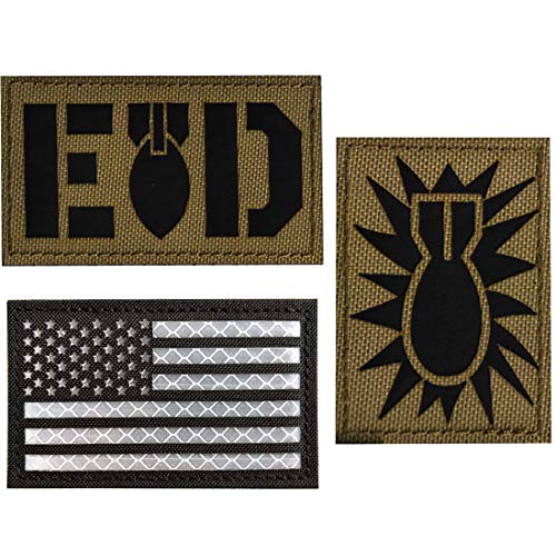 Reflective USA Flag/EOD Patch Explosive Ordnance Disposal Bomb - Want ...