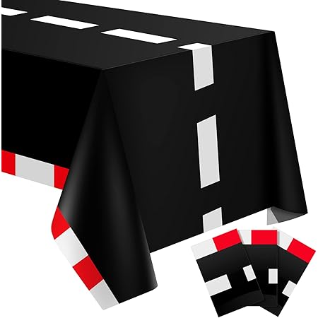 Oojami Pack of 4 Black & White Checkered Flag Table Cover Party Favor ...