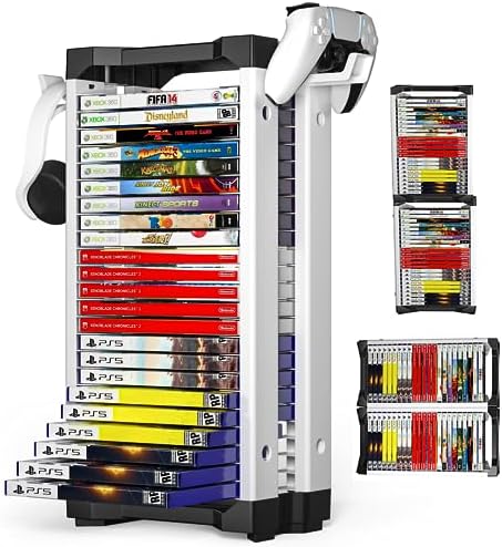 ADZ Universal Game Storage Tower – Stores 36 Game or Blu-Ray Disks ...