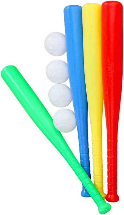 Amazon.com: Toyvian Baseball 1 Set 3pc Kids Baseball Bat and Ball Set ...