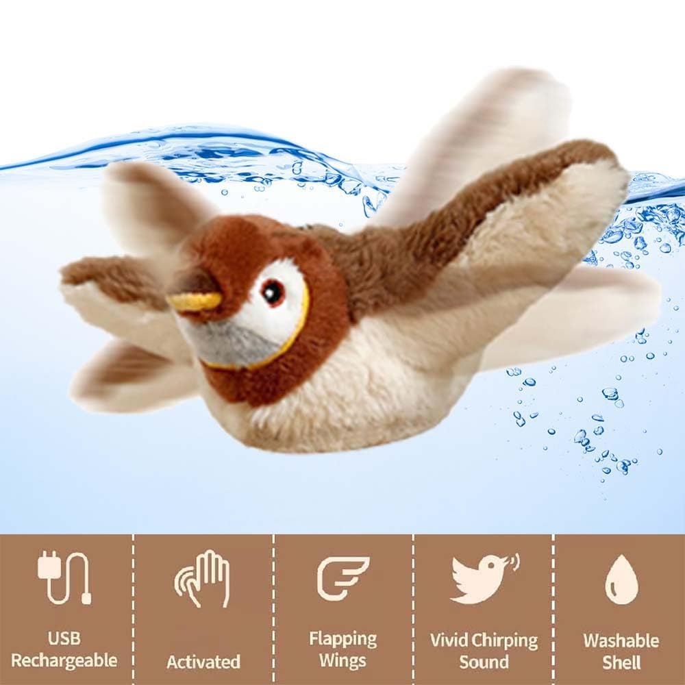 Motion Sensor Cat Toy Flying Bird Cat Toy With Chirping Sound ...