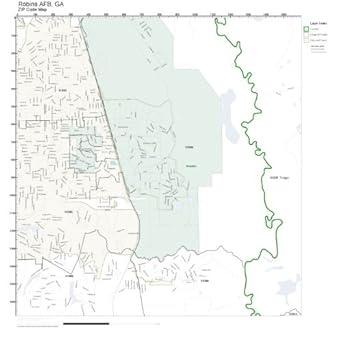 ZIP Code Wall Map of Robins AFB, GA ZIP Code Map Laminated: Amazon.com ...