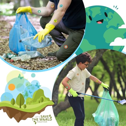 Snapklik.com : 1000 Pcs Earth Stickers For Kids Roll Shape Save The ...