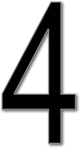 Amazon.com: JustHouseSigns House Number 4 Arial Door Numbers in 3 Sizes ...