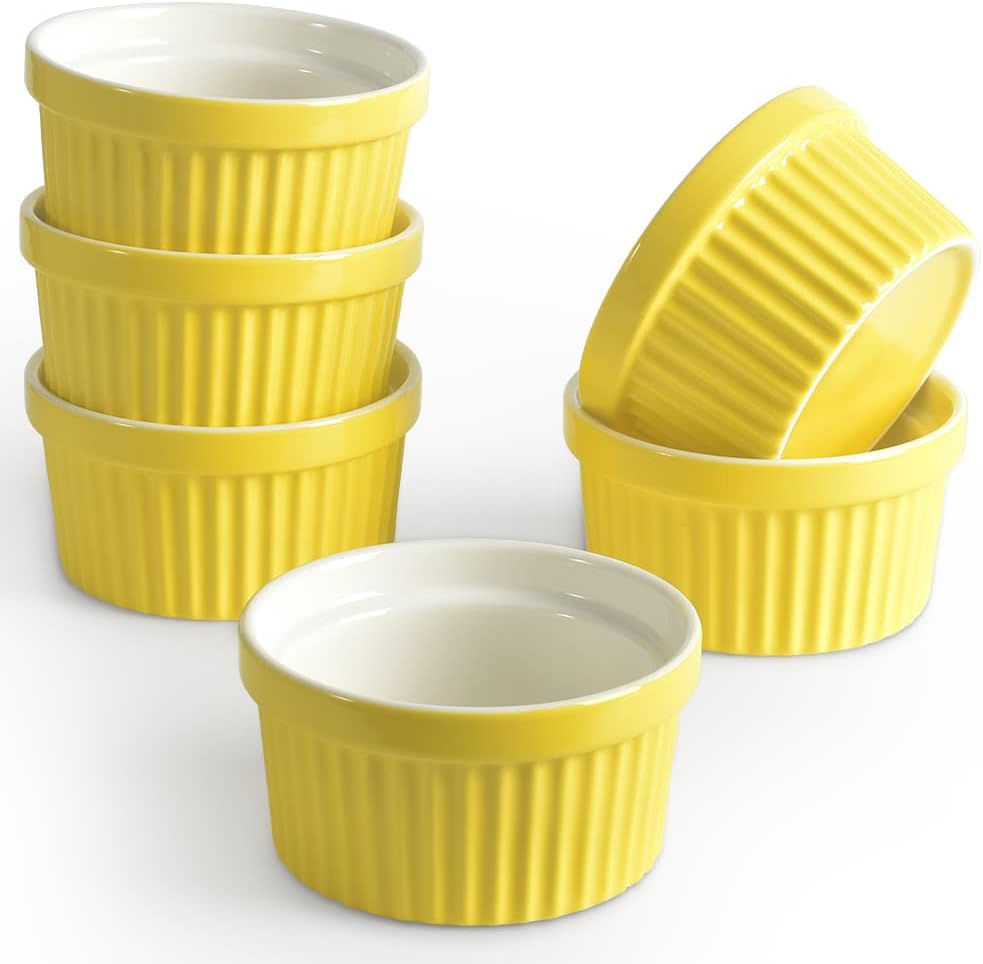 Amazon.com: HAOTOP Mini Porcelain Ramekins 1.5 oz Set of 6,Small ...