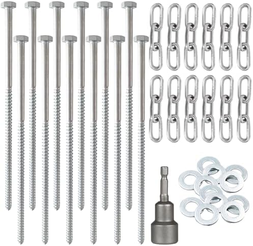 Amazon.com : Homeon Wheels Ground Anchors Aluminum Non-Rust Screw Cast ...