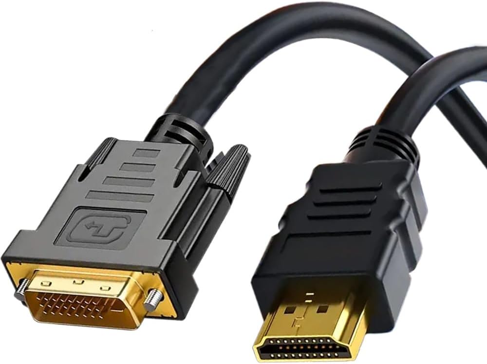 HDMI to DVI Cable, DVI-D 24+1 Male to HDMI Male High Speed Adapter ...