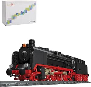 DIYI Technic Train Building Kit, Retro Steam Locomotive with Tracks ...