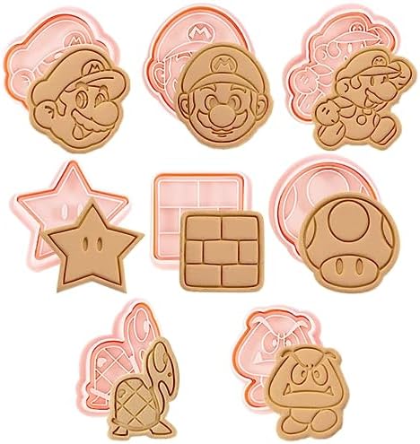 Amazon.com: Cuticuter Bowser face Mario Bros Cookie Cutter, Blue, 8 x 7 ...