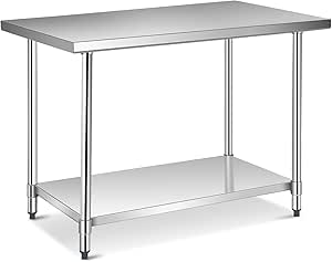 COSTWAY 48 x 30 Inch/48 x 24 Inch/60 x 24 Inch Stainless Steel Catering ...