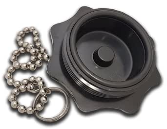 3" Black Male Threaded Dust Cap for Bevel-Seat Fittings with Stainless ...