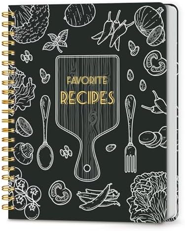 LuBudingJoy Blank Recipe Notebook to Write in Your Own Recipes, Full ...