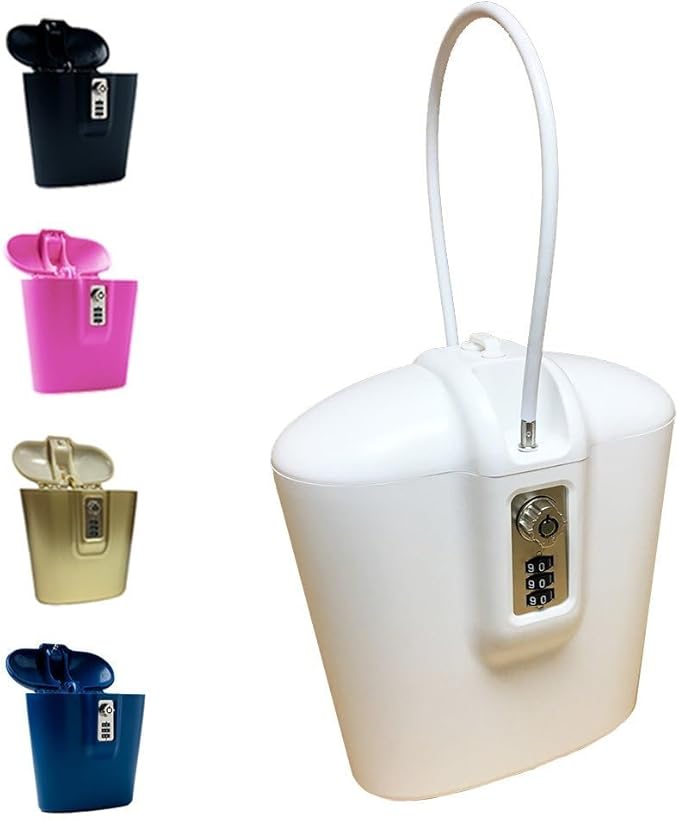 SAFEGO Portable Indoor/Outdoor Lock Box Safe with Key and Combination ...