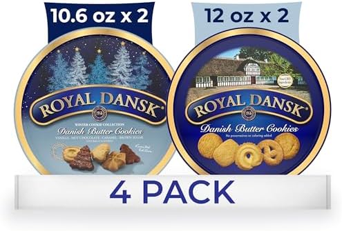 Amazon.com: Royal Dansk Danish Butter Cookies, Holiday Cookie 4 Pack ...