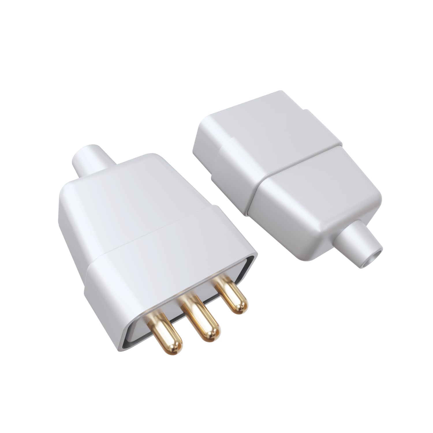 rhinocables 3 Pin In-Line Mains Power Adapter, Rubber Connector, 10A ...