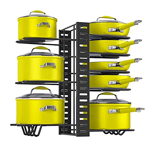 Buy Bean Estore Pots and Frying Pans Rack Organizer, 3 DIY Methods and ...