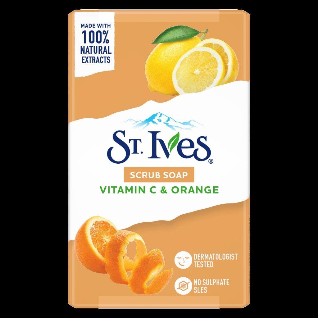 Amazon.com : St. Ives' Scrub Bar Soap with Vitamin C & Orange (4 Packs ...