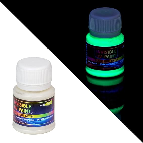 Amazon.com: UV Blacklight Reactive Almost Invisible Neon Paint ...