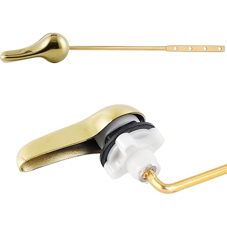 iFealClear Polished Gold Brass Universal Toilet Handle Replacement Kit ...