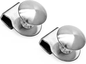 Uenhoy 2 Pcs Stainless Steel Glass Door Clip Pulls for 5-8mm Glass ...