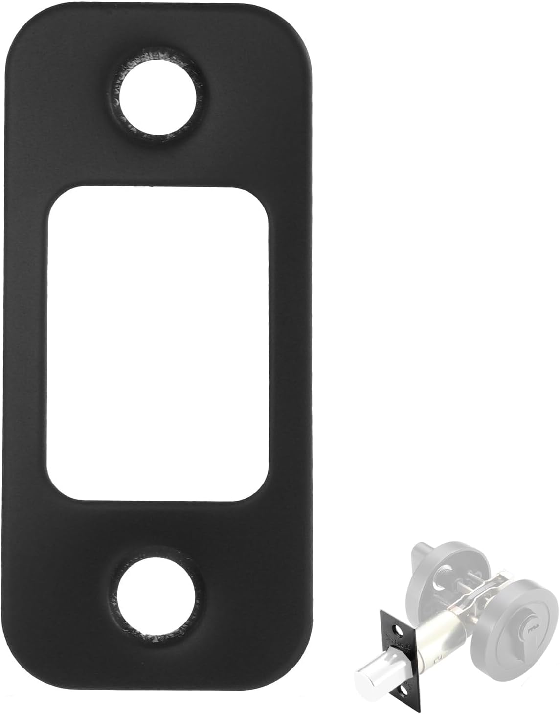 Helonge Deadbolt Strike Plate, 1 Pcs Round Corner Strike Plate Door ...