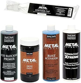 Modern Masters Metal Effects Iron Paint & Rust Activator Kit (16-Ounce ...