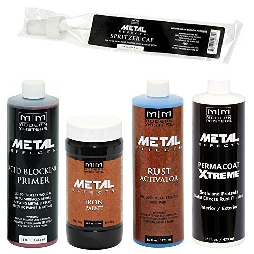 Modern Masters Metal Effects Iron Paint & Rust Activator Kit (16-Ounce ...
