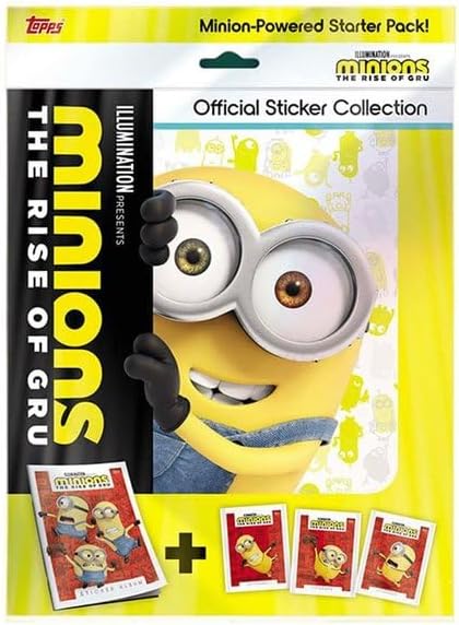 Amazon.com: Topps - Minions The Rise of Gru Sticker Collection- Starter ...