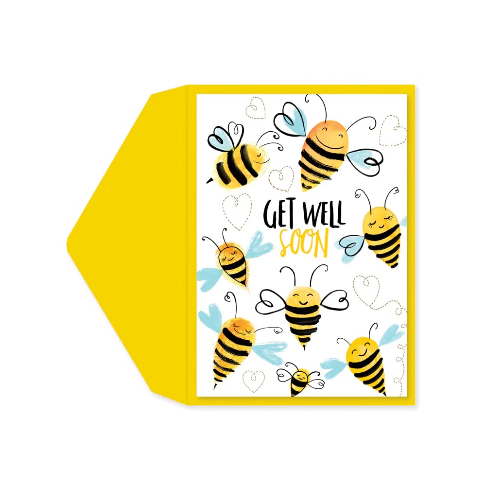 Snapklik.com : Graphique Bees Get Well Card Feel Better Soon Recovery ...